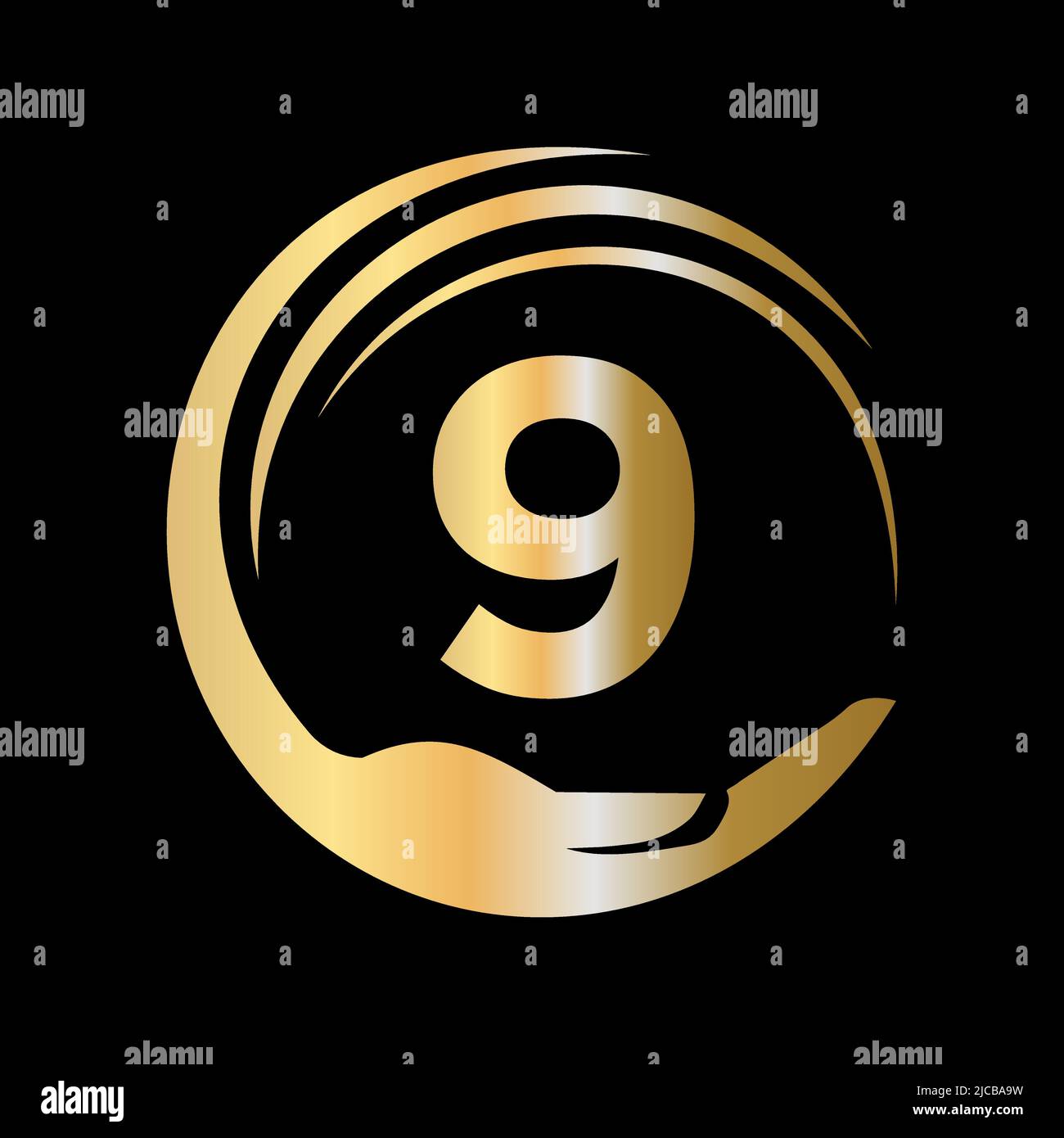Hand Care Logo Template On Letter 9. Initial Unity Charity Foundation ...