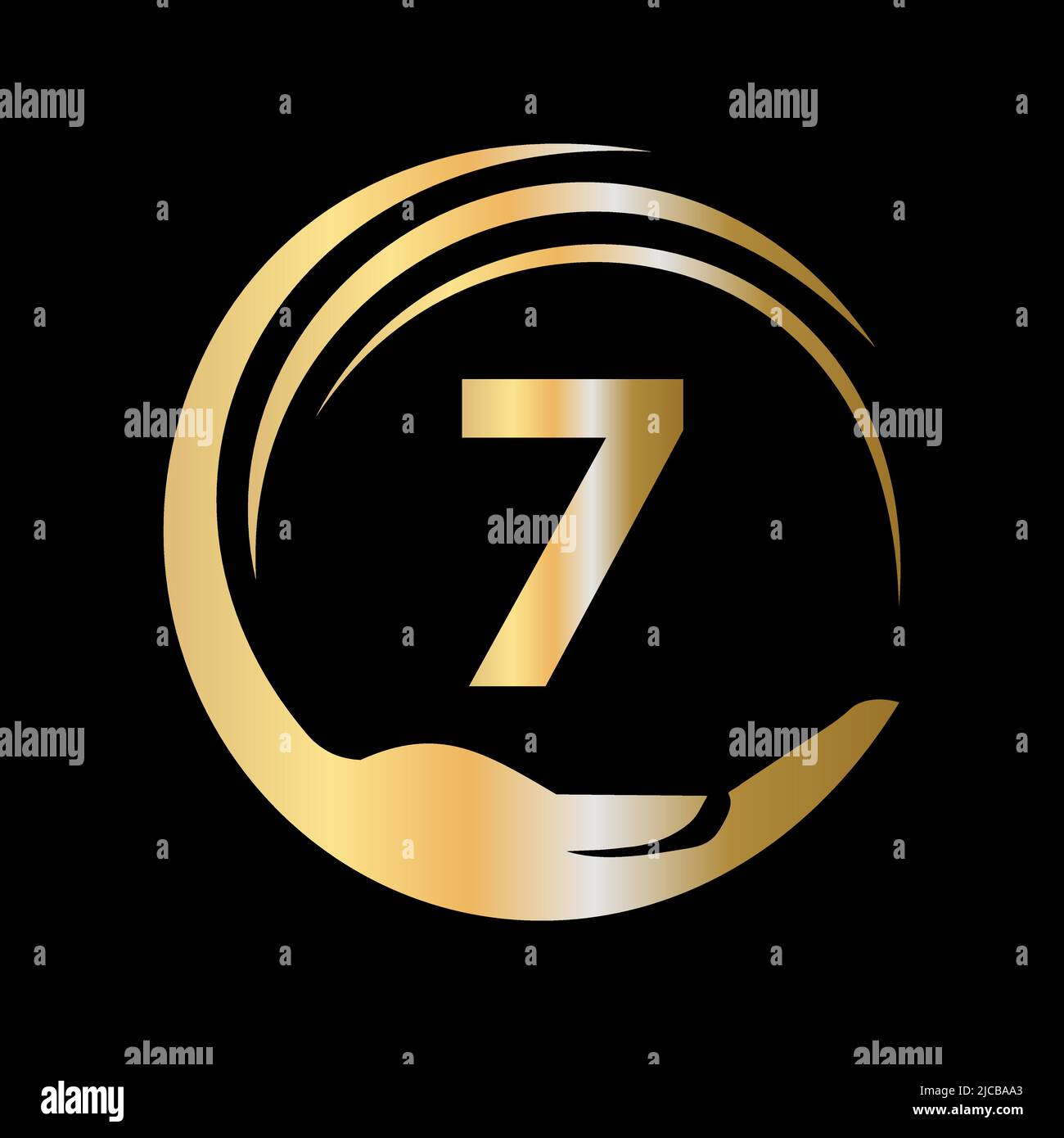 Hand Care Logo Template On Letter 7. Initial Unity Charity Foundation ...