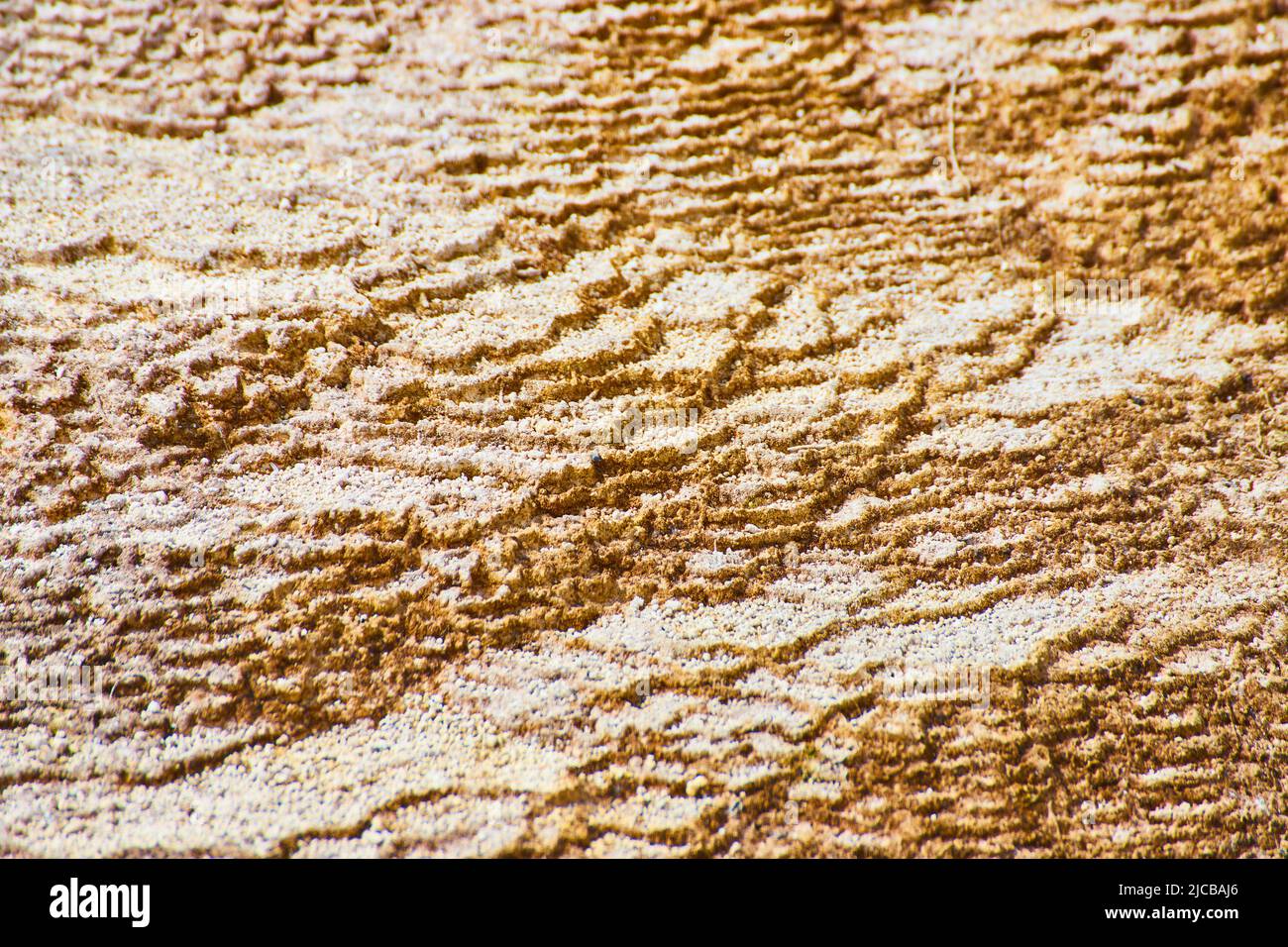 Terraces at Yellowstone hot springs macro of layers Stock Photo - Alamy
