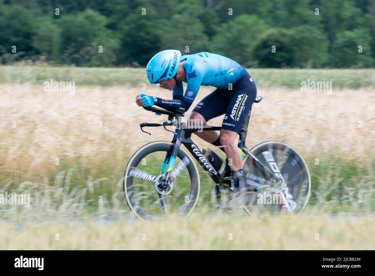Javier Romo Oliver (Astana Team) in action on 4th Stage of Criterium du ...