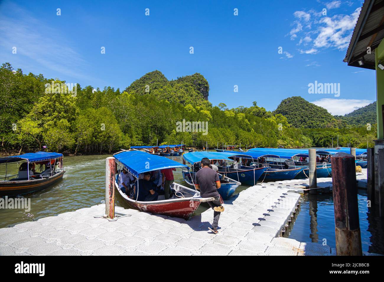 Langkawi, Malaysia - June 6, 2022: At the Kilim Geoforest Park Jetty ...