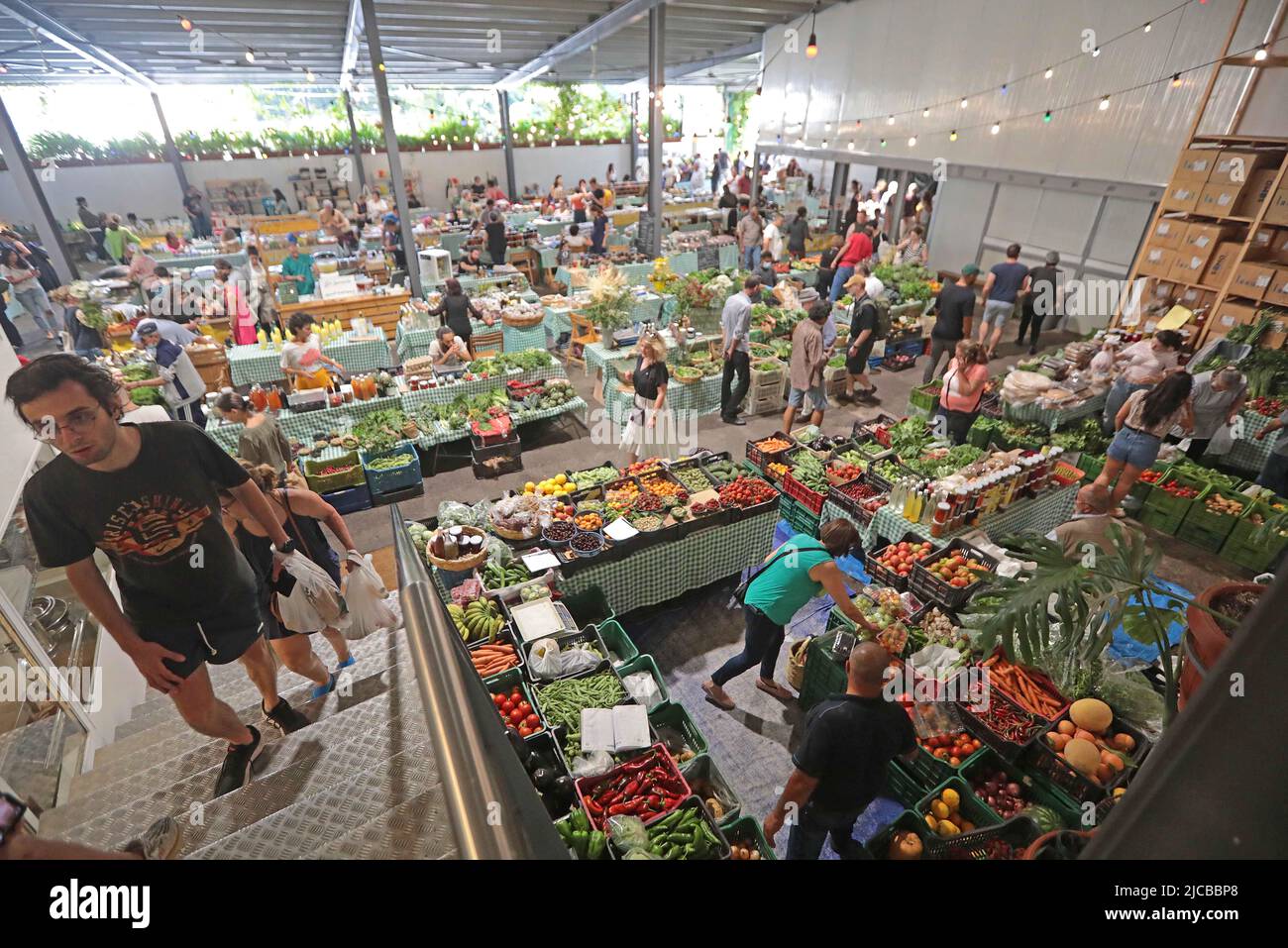 Beirut, Lebanon. 11th June, 2022. People shop at Souk El Tayeb, the ...