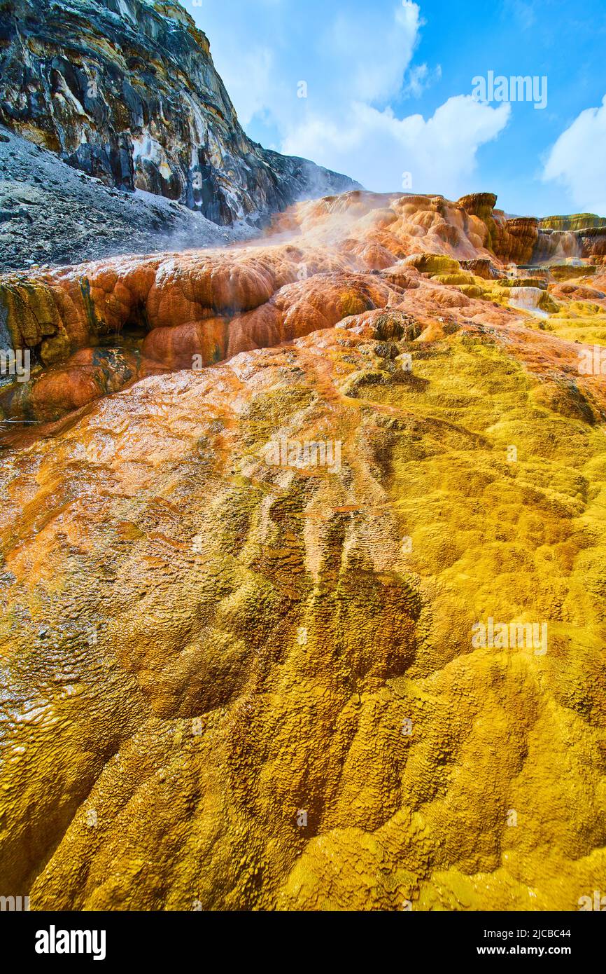 Stunning Mound Spring terraces at Yellowstone Stock Photo - Alamy