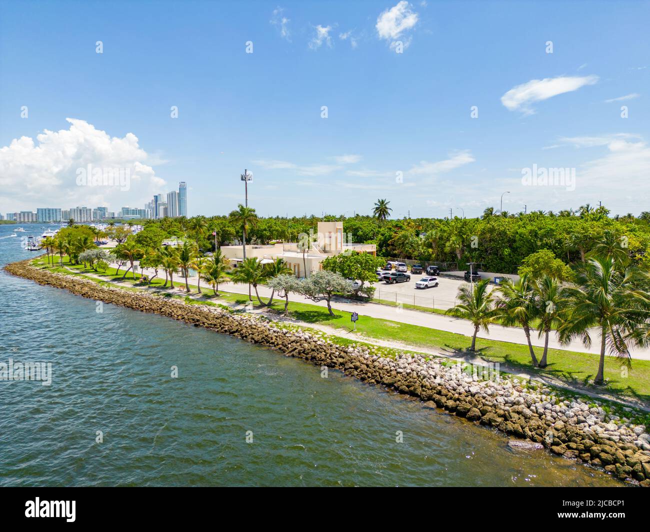 Aerial photo Haulover Beach Park Miami FL Stock Photo - Alamy