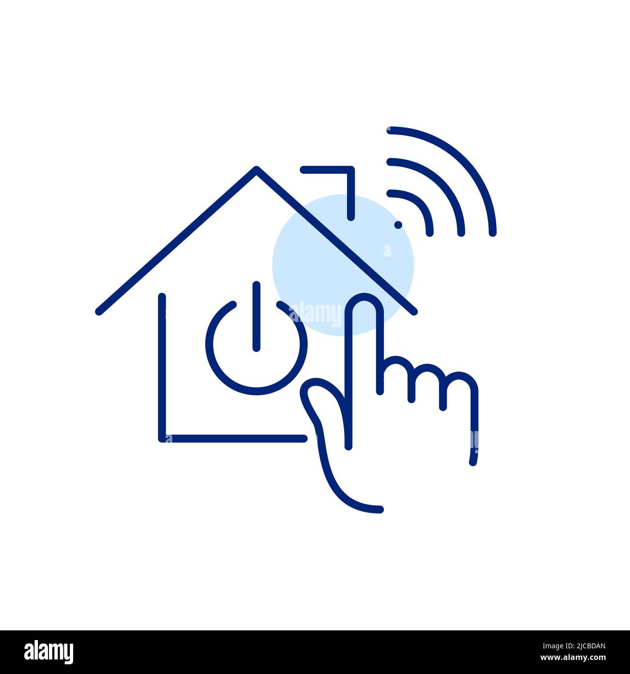 Easy smart home control system. Pixel perfect, editable stroke line art ...