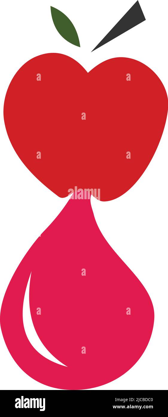 apple water drop logo Icon Illustration Brand Identity Stock Vector ...