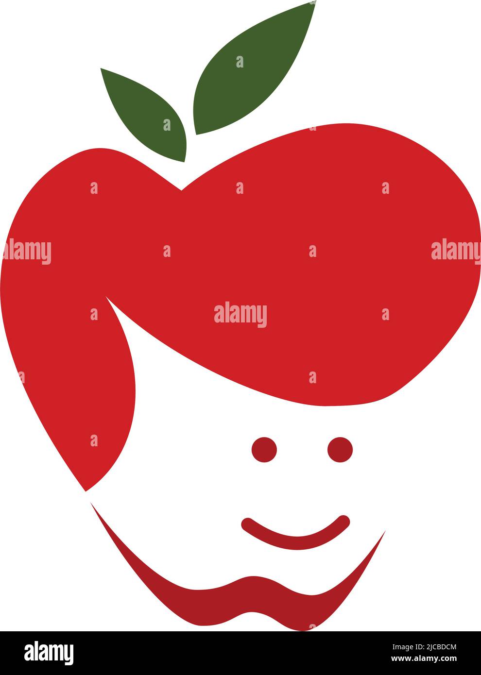 apple beauty salon hair head logo Icon Illustration Brand Identity ...