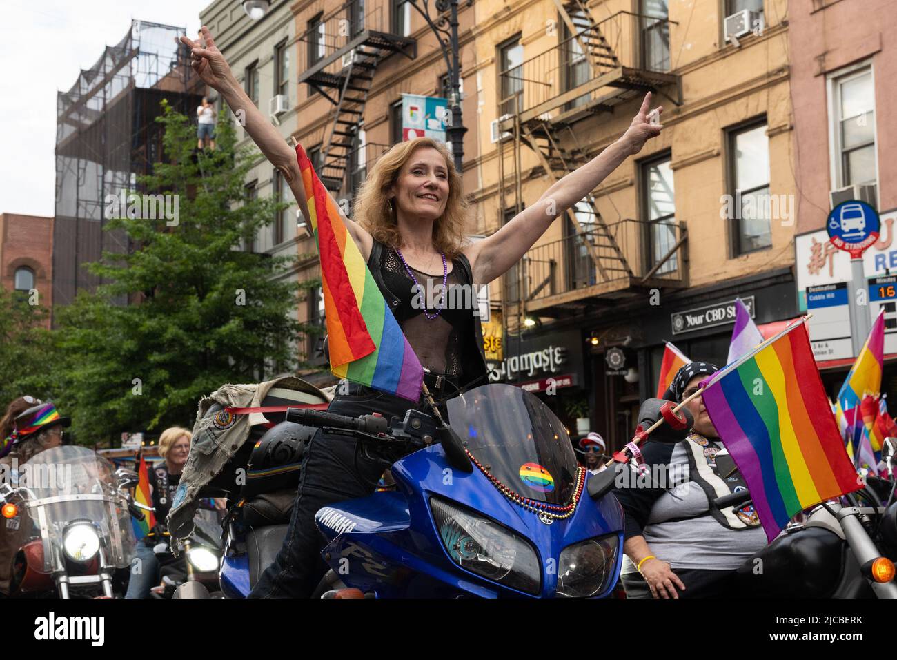 Sirens Women's Motorcycle Club leads the Pride Parade in Brooklyn, New ...