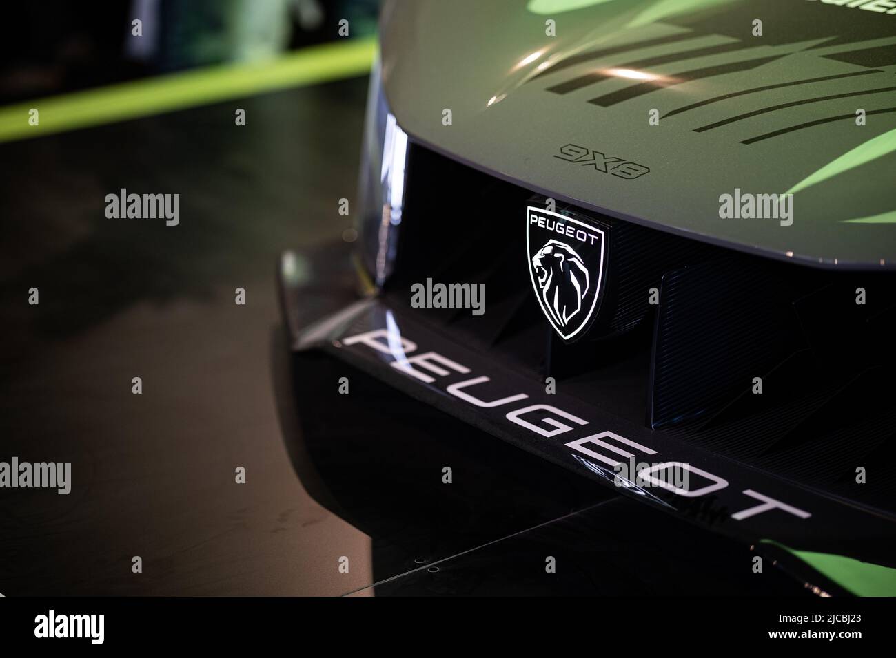 Stand Peugeot, 9x8 during the 2022 24 Hours of Le Mans, 3rd round of ...