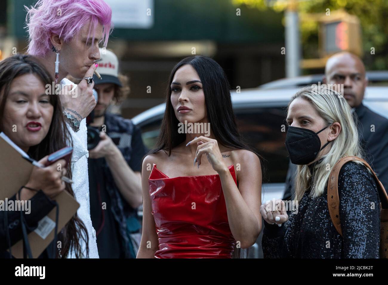 NEW YORK, NEW YORK - JUNE 09: Colson Baker, AKA Machine Gun Kelly, and ...