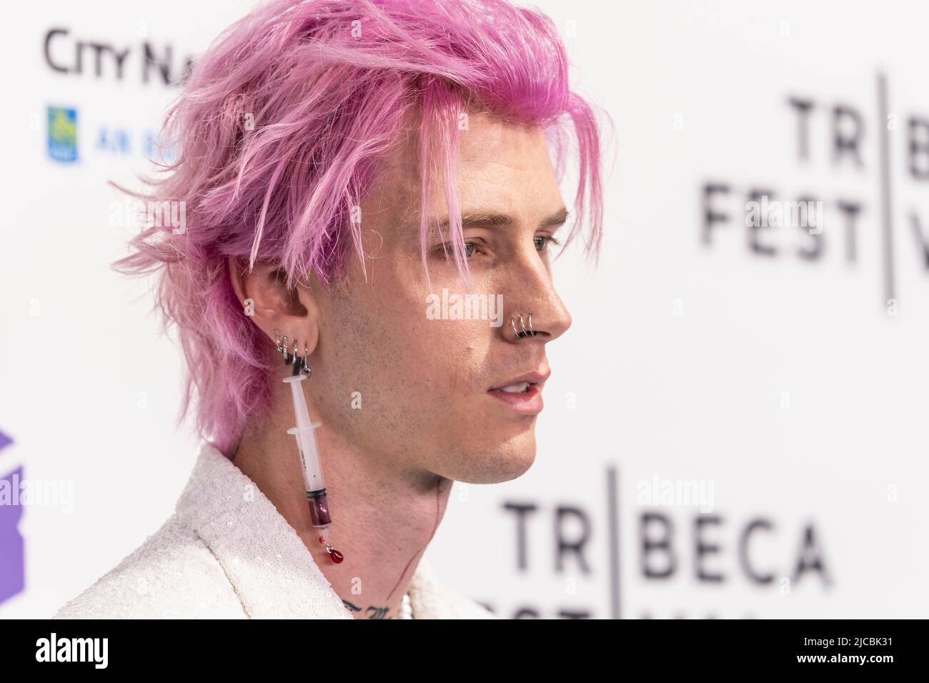 NEW YORK, NEW YORK - JUNE 09: Colson Baker, AKA Machine Gun Kelly ...