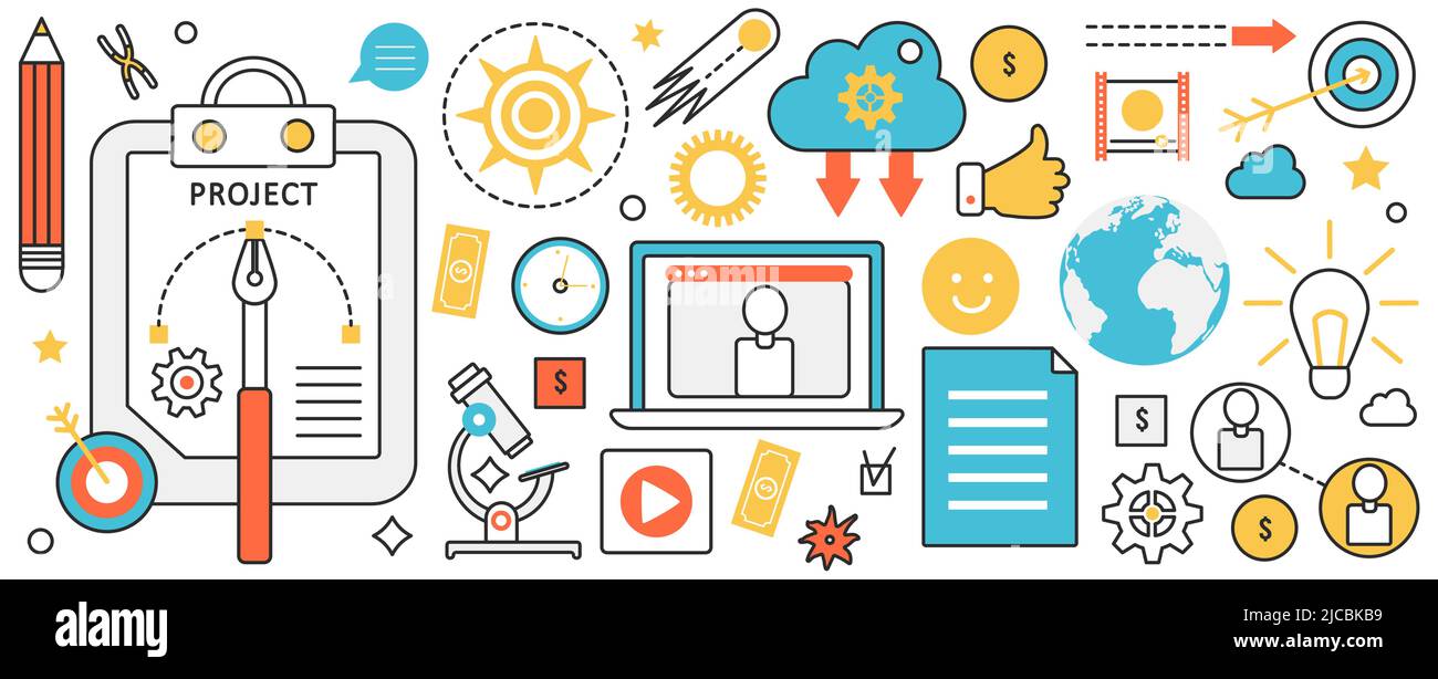 Success plan and project management. Abstract business research and ...