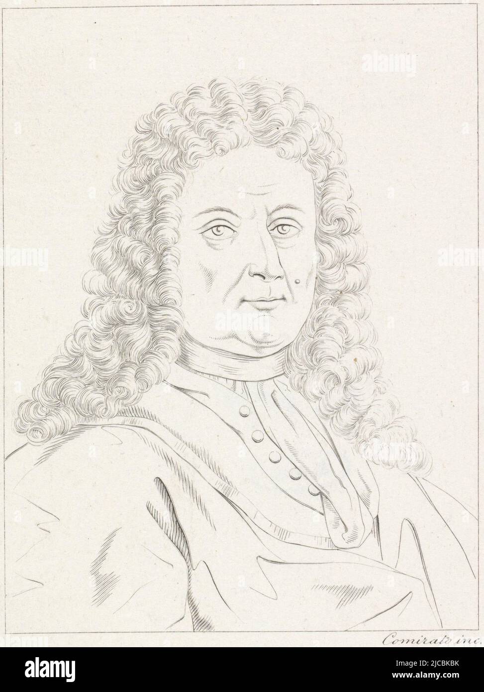 Portrait of mathematician Jacopo Francesco Riccati, print maker: Marco ...