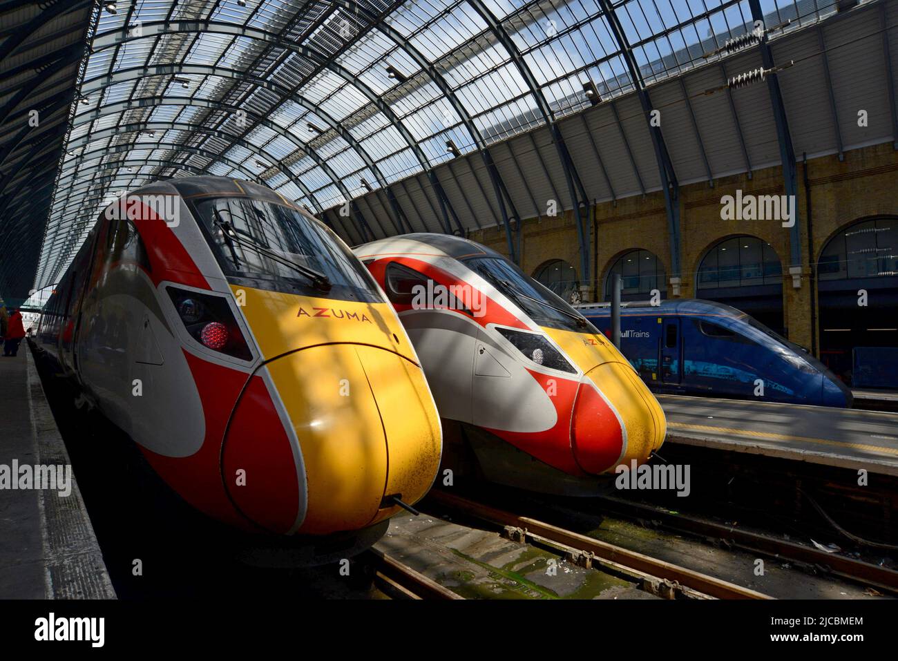 LNER Azuma High Speed train At Kings Cross Station, London, UK Stock ...