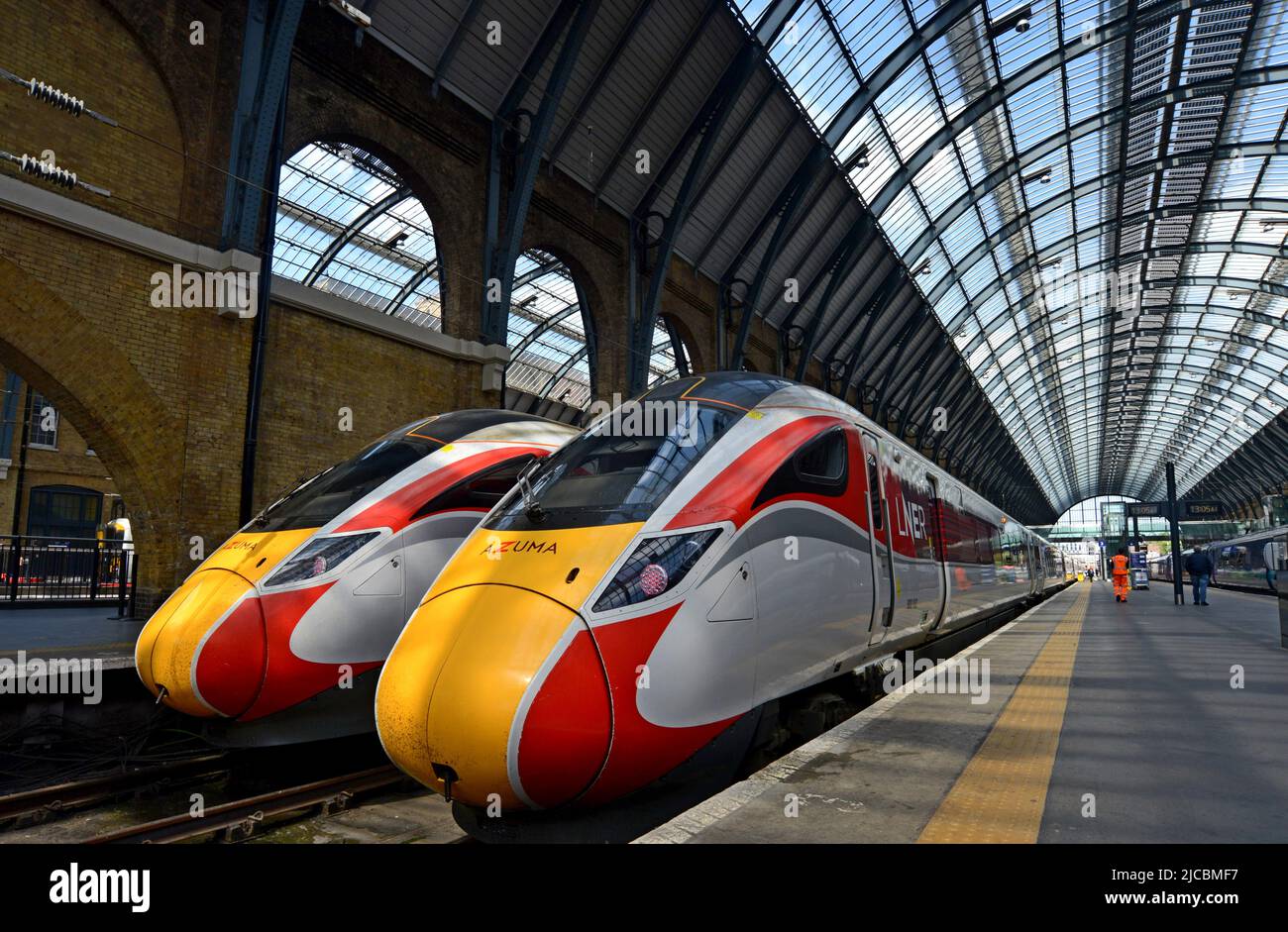 LNER Azuma High Speed train At Kings Cross Station, London, UK Stock Photo - Alamy