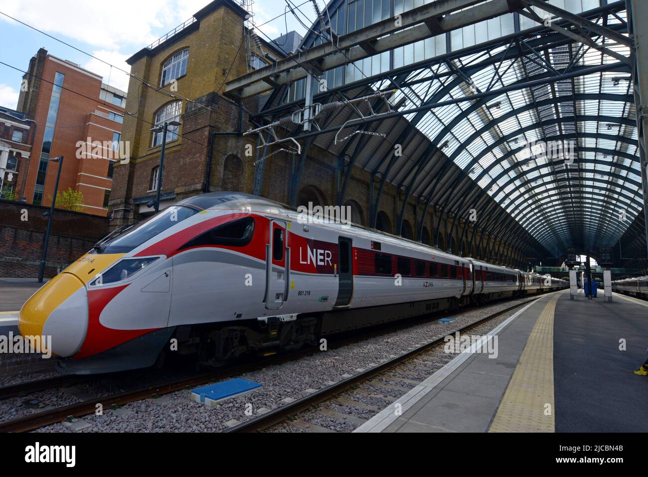 LNER Azuma High Speed train At Kings Cross Station, London, UK Stock ...