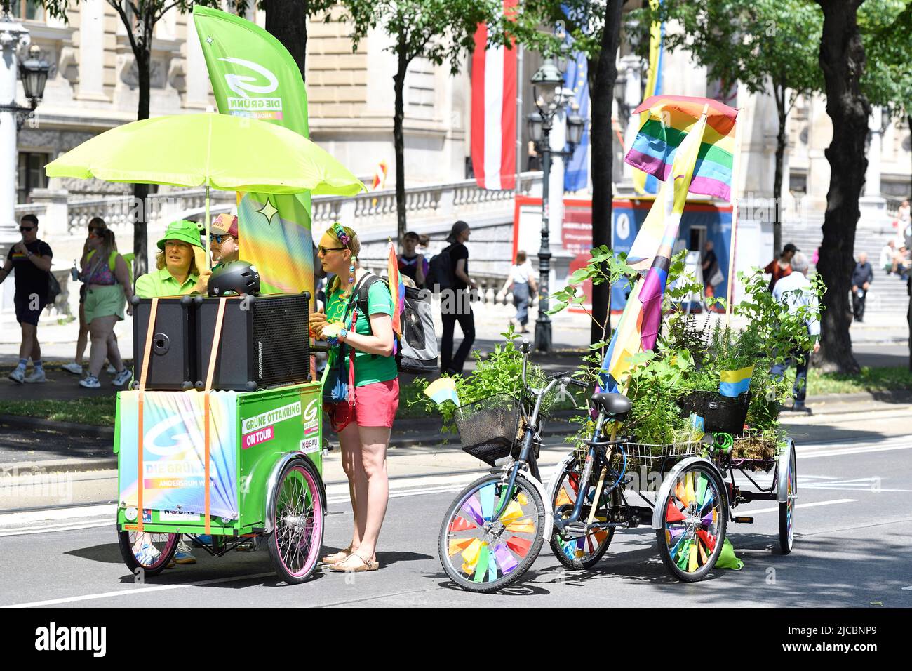 Vienna, Austria, 11th Jun, 2022. 26th Rainbow Parade over the Wiener ...