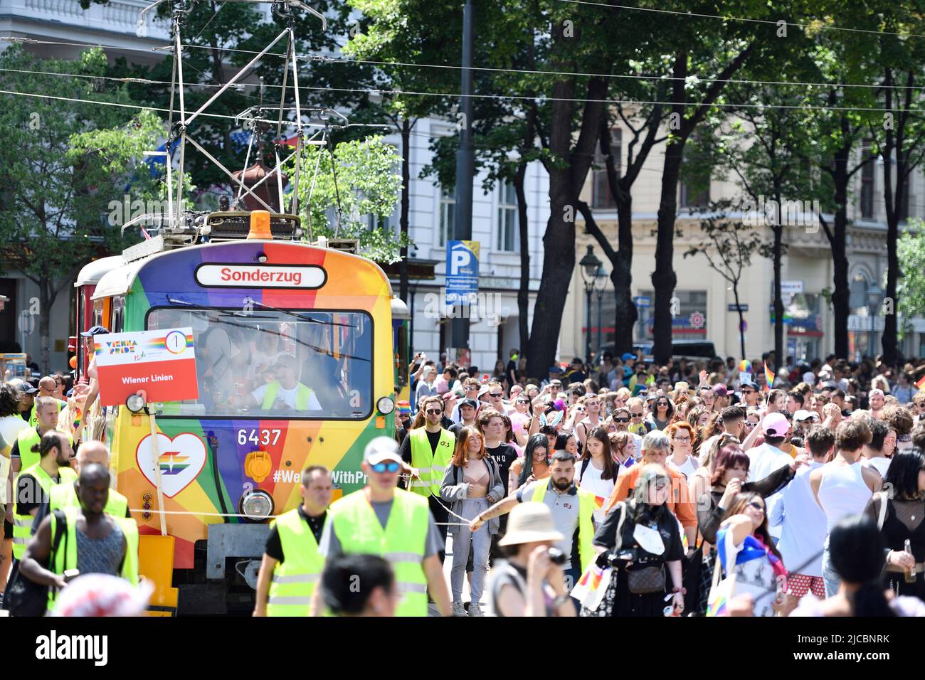 Vienna, Austria, 11th Jun, 2022. 26th Rainbow Parade over the Wiener ...