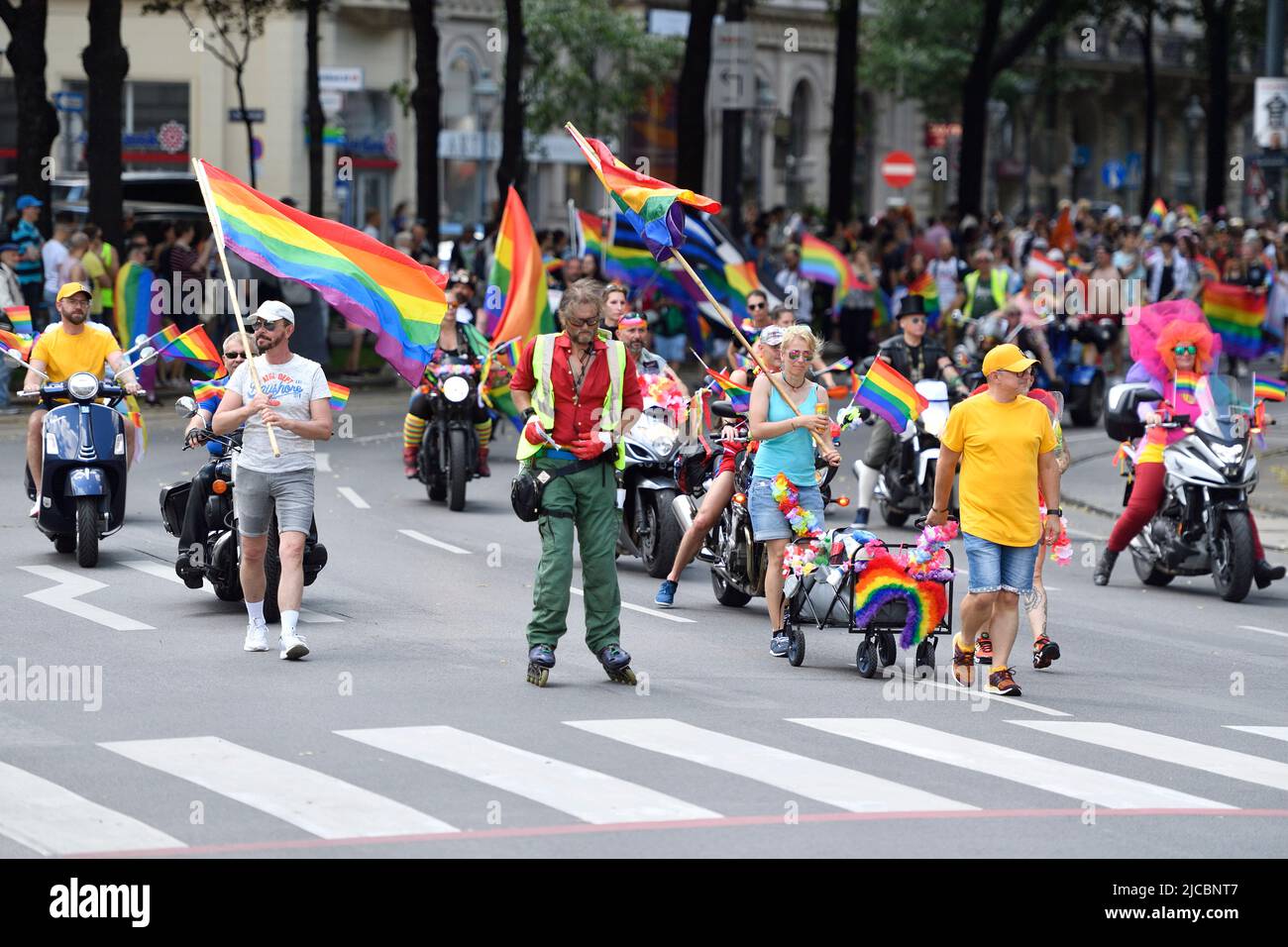 Vienna, Austria, 11th Jun, 2022. 26th Rainbow Parade over the Wiener ...