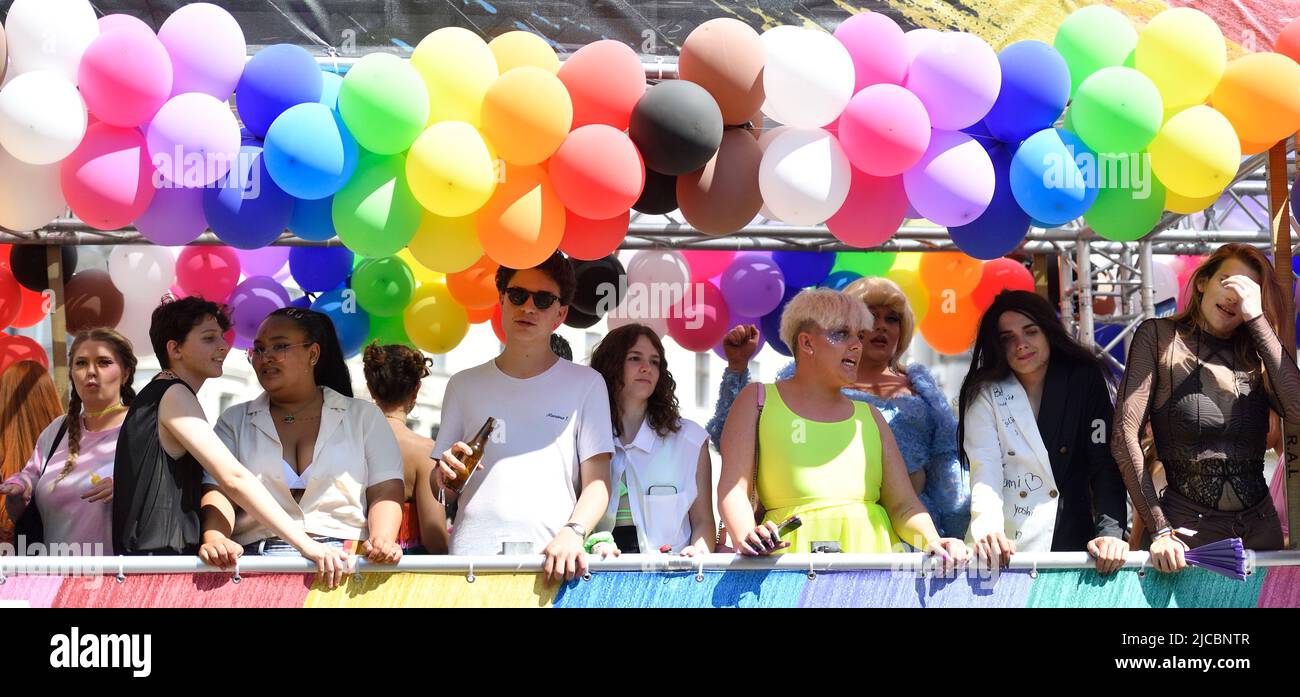 Vienna, Austria, 11th Jun, 2022. 26th Rainbow Parade over the Wiener ...
