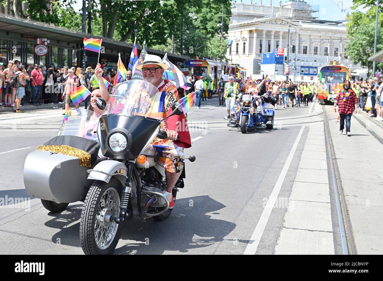 Vienna, Austria, 11th Jun, 2022. 26th Rainbow Parade over the Wiener ...