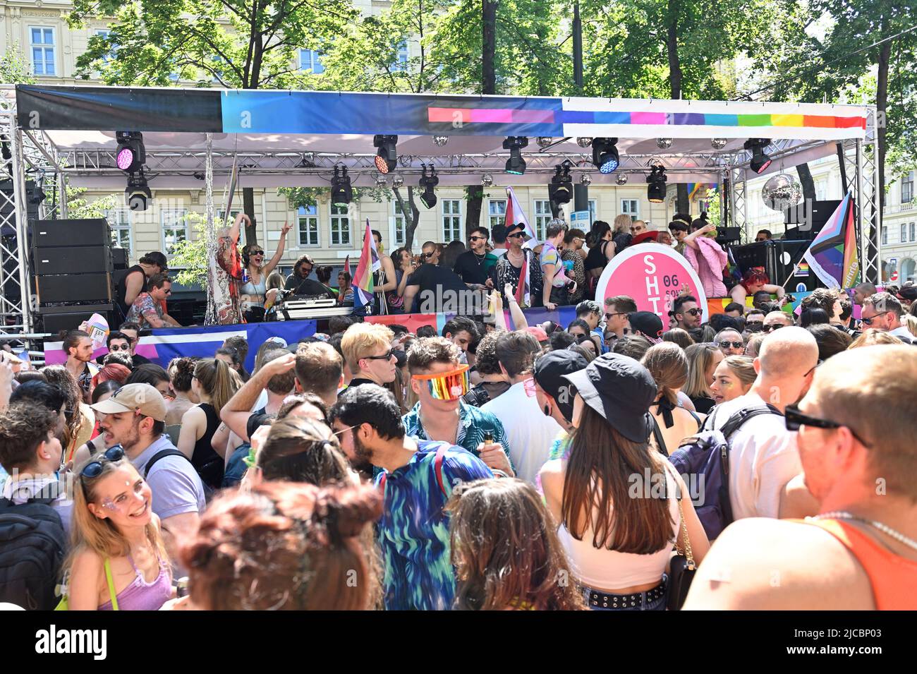 Vienna, Austria, 11th Jun, 2022. 26th Rainbow Parade over the Wiener ...