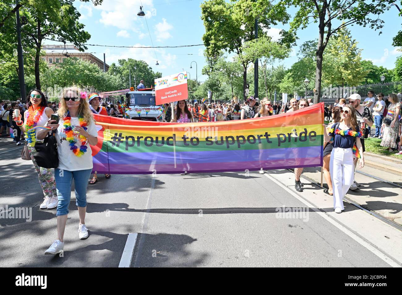 Vienna, Austria, 11th Jun, 2022. 26th Rainbow Parade over the Wiener ...