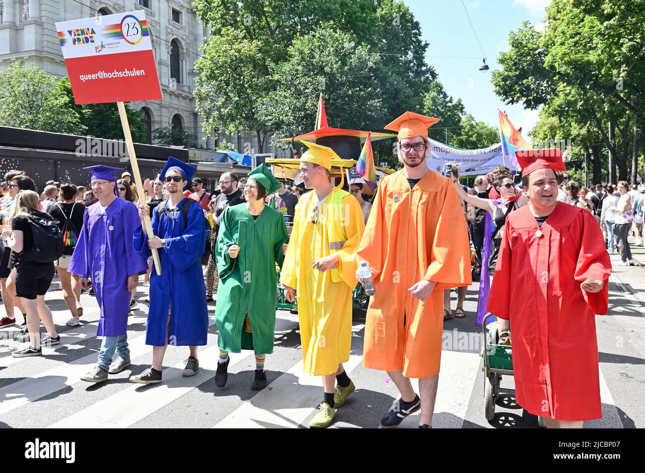 Vienna, Austria, 11th Jun, 2022. 26th Rainbow Parade over the Wiener ...