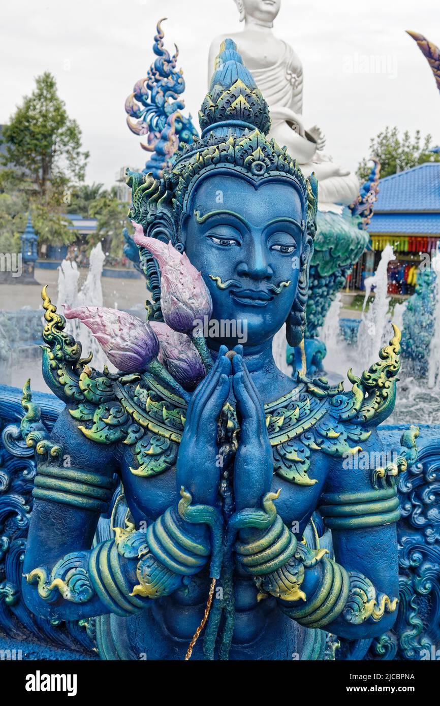Chiang Rai Province, Thailand. 18th May, 2022. The Wat Rong Suea Ten ...