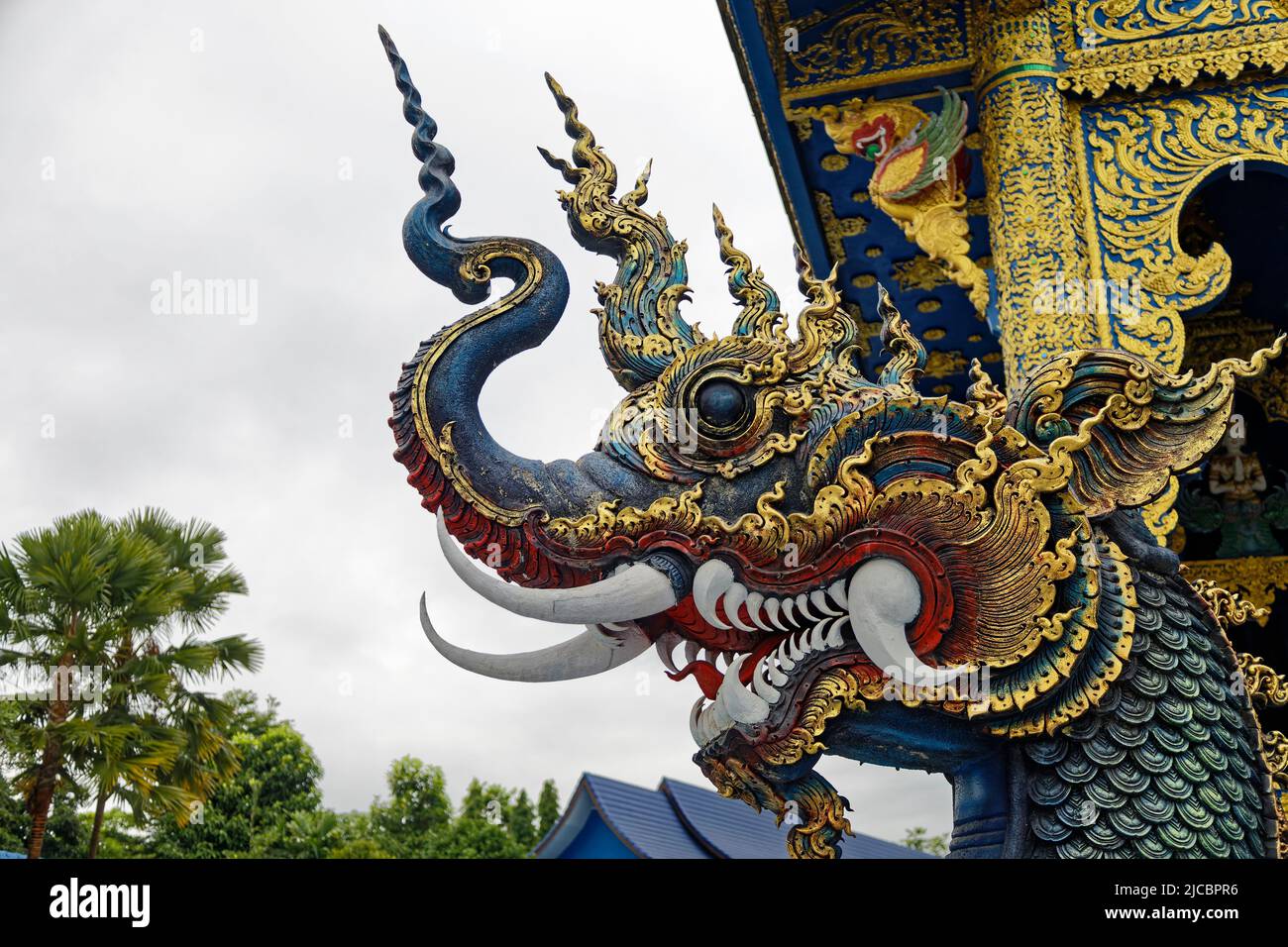 Chiang Rai Province, Thailand. 18th May, 2022. The Wat Rong Suea Ten ...
