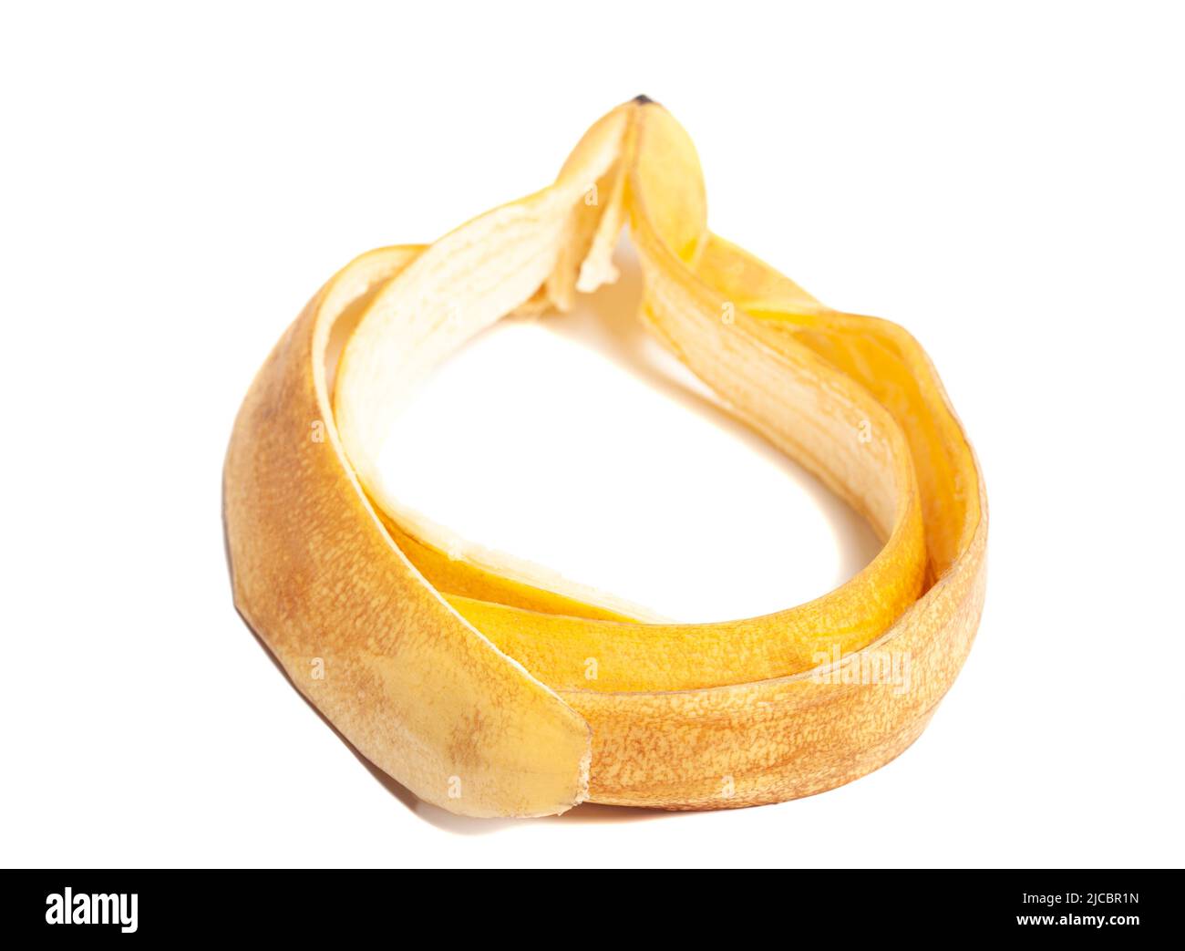 Banana skin isolated on white background Stock Photo - Alamy