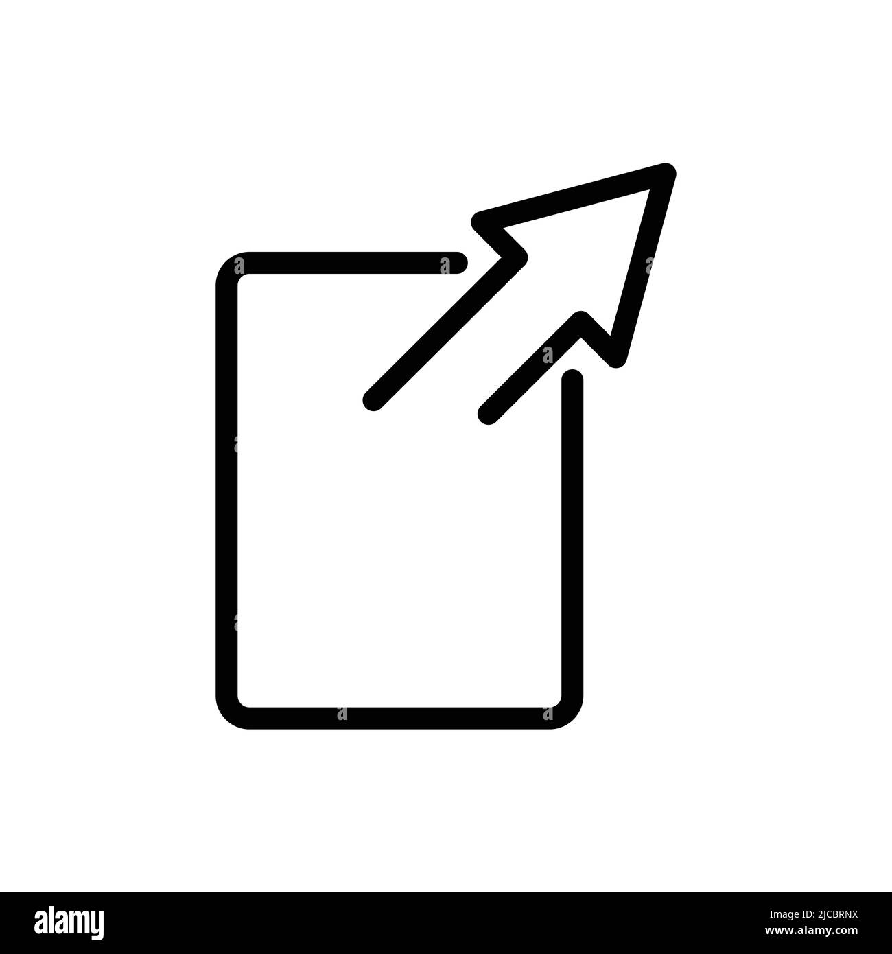 Up arrow icon vector with rectangle. suitable for maximize symbol ...