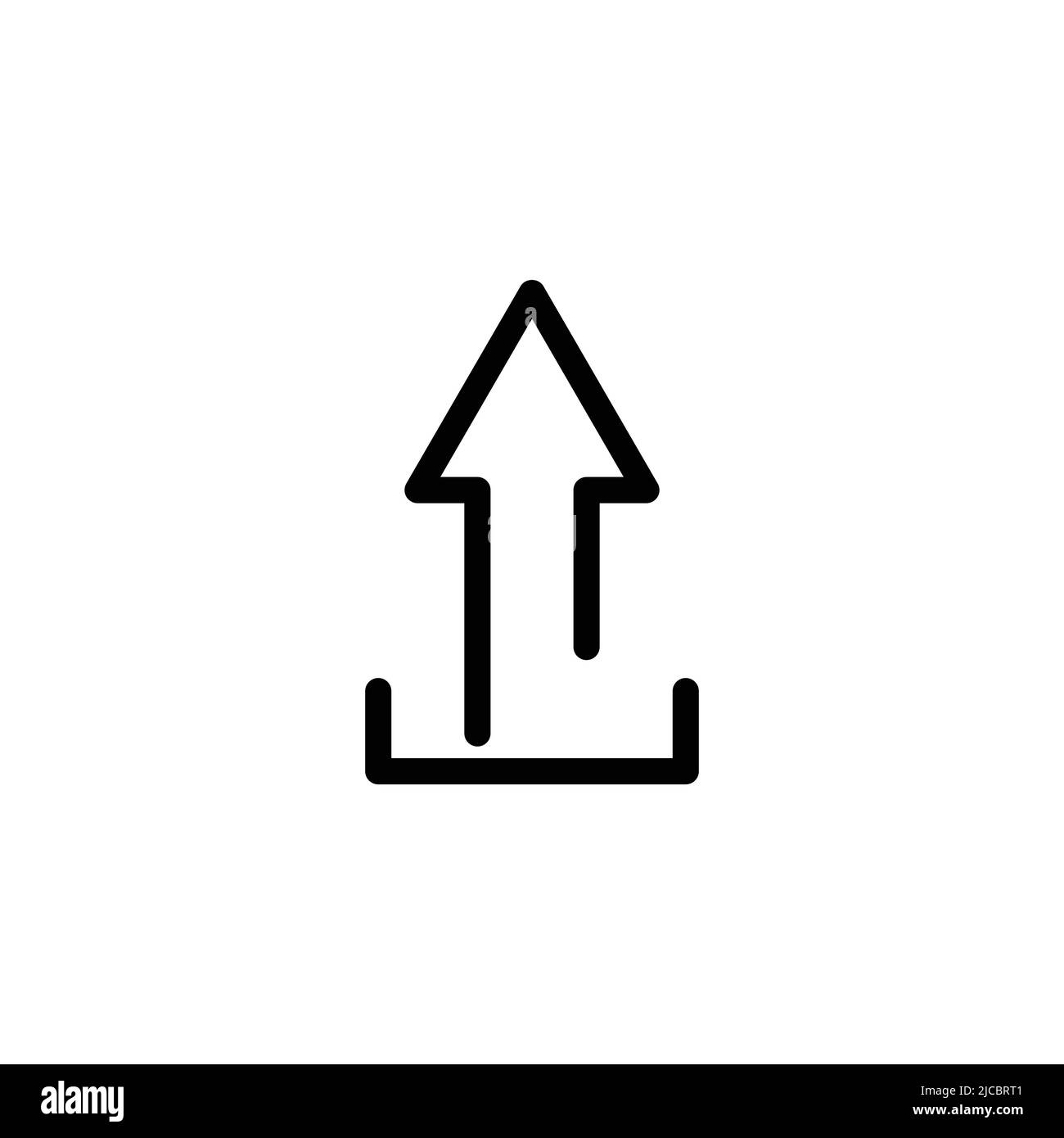 up arrow icon vector. suitable for upload icon, ui-ux, web, website ...