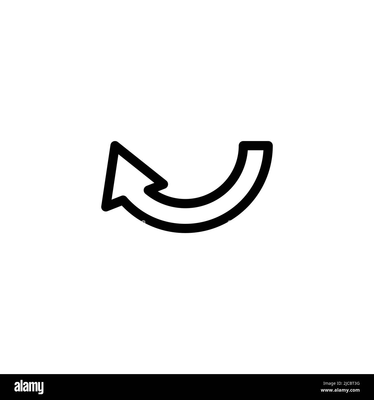 left arrow semicircle icon vector. suitable for previous icon, ui-ux ...