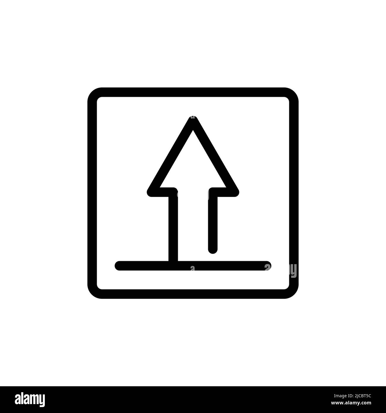 Up arrow icon vector with rectangle. suitable for upload icon, ui-ux ...
