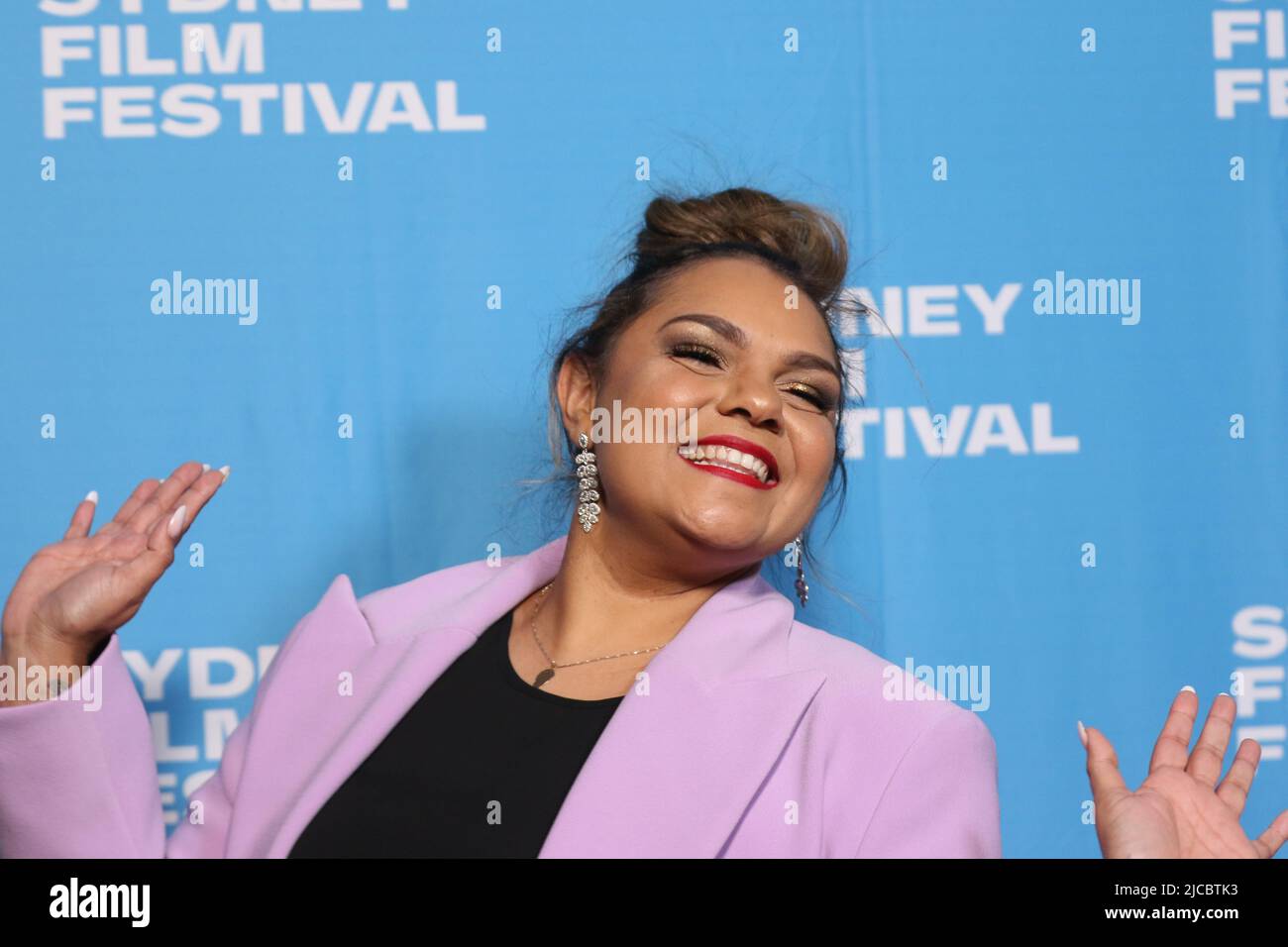 Sydney, Australia. 12th June 2022. Cast member Rarriwuy Hick arrives on ...