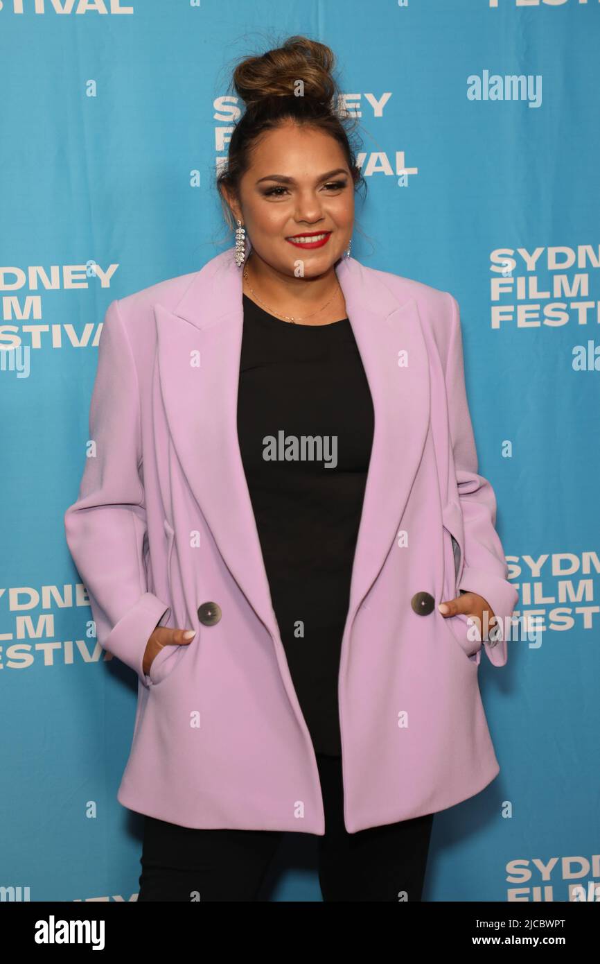 Sydney, Australia. 12th June 2022. Cast member Rarriwuy Hick arrives on ...