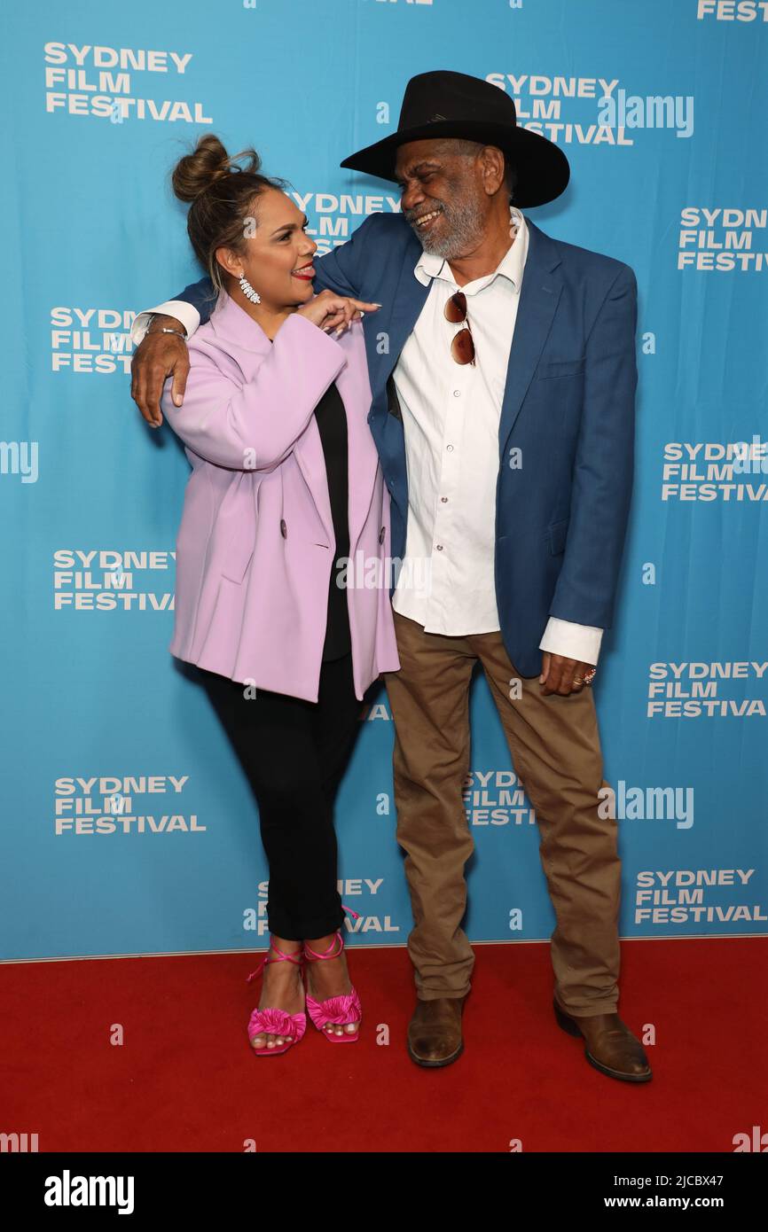 Sydney, Australia. 12th June 2022. Cast members Rarriwuy Hick and ...