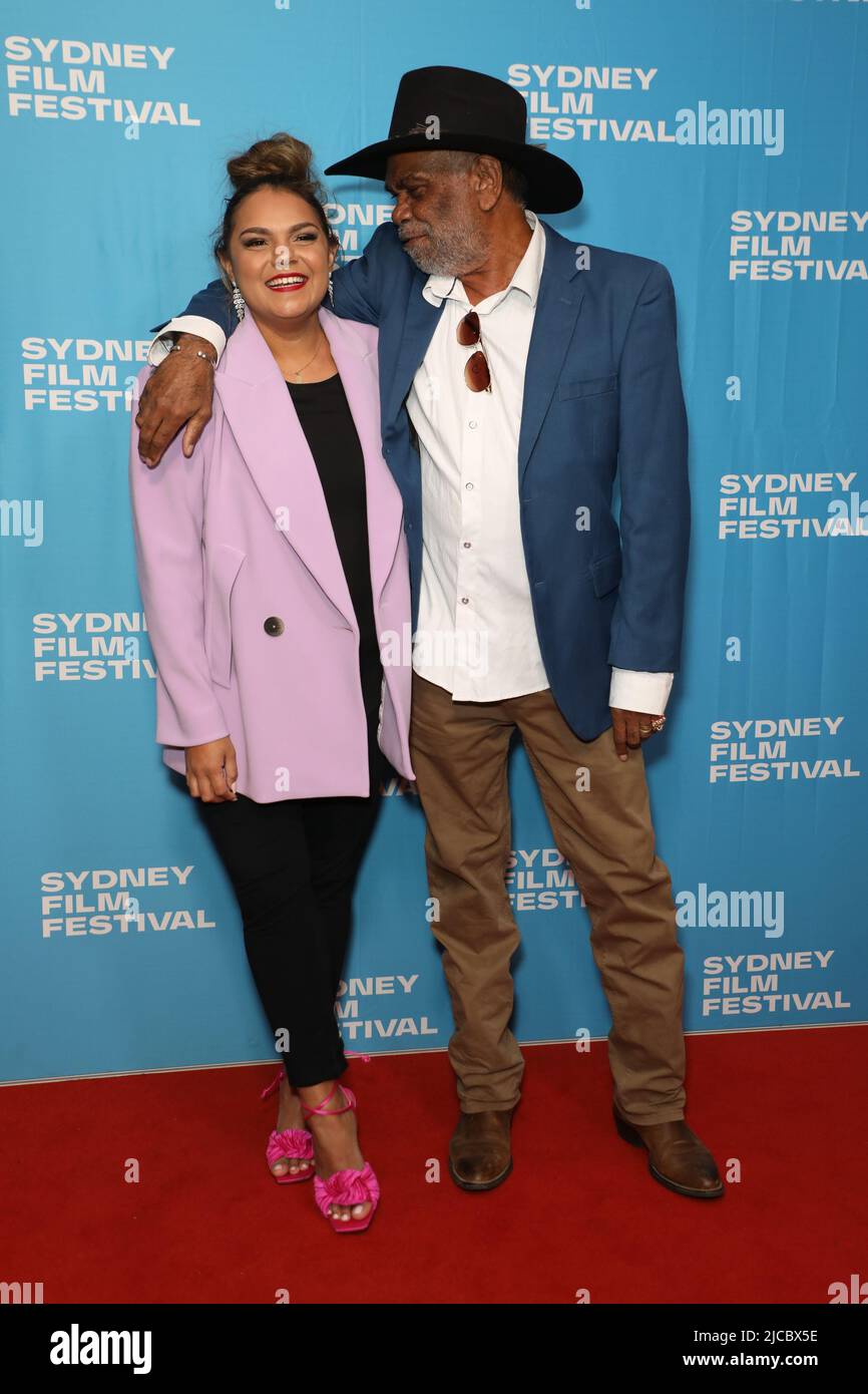 Sydney, Australia. 12th June 2022. Cast members Rarriwuy Hick and ...