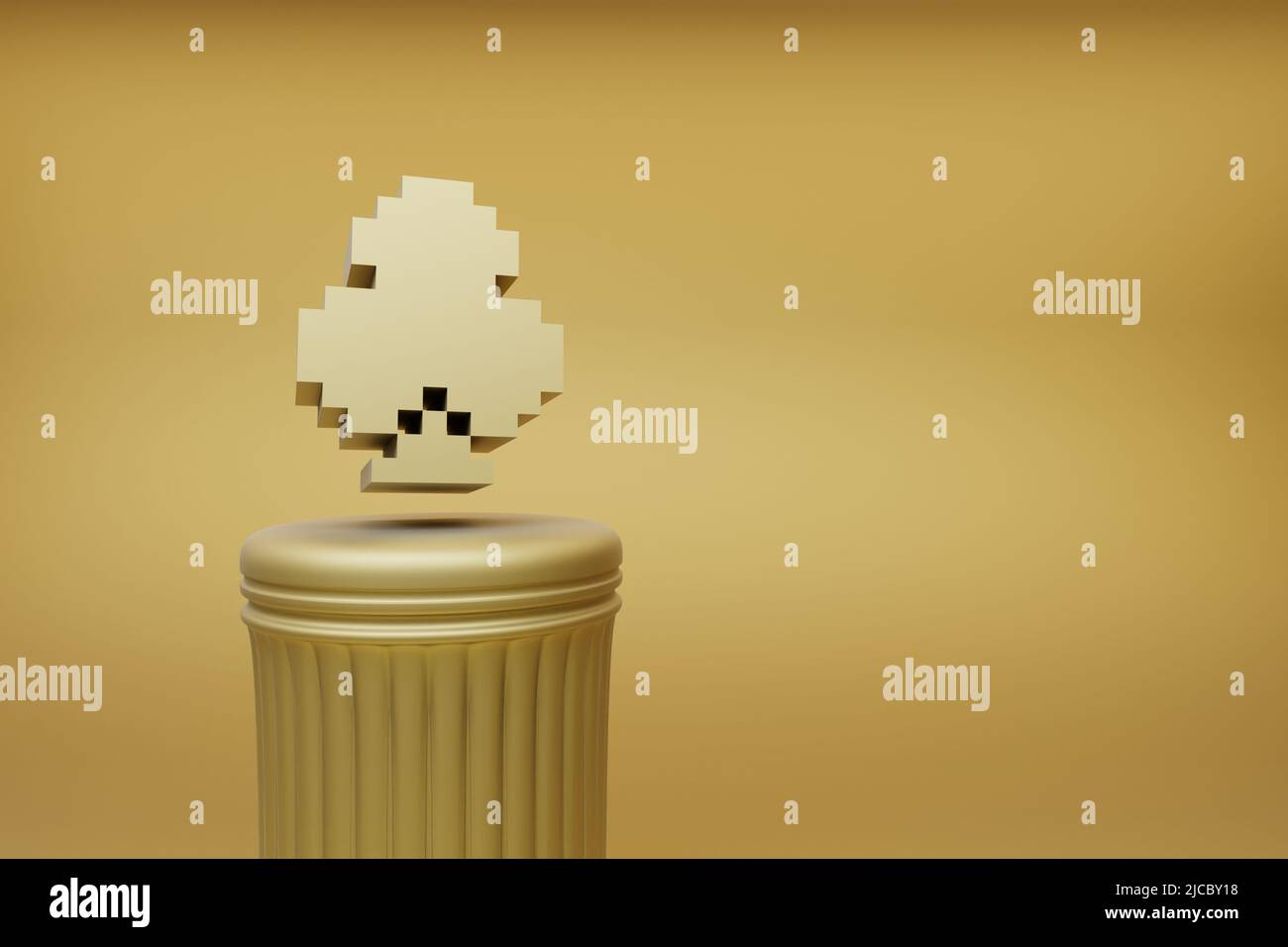 Beautiful abstract illustrations Golden Golden Pixel Clubs symbol icons ...