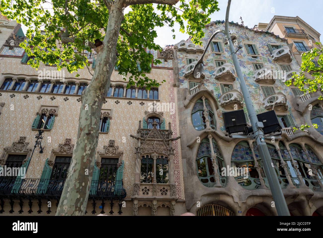 View of a building by Gaudi Stock Photo - Alamy