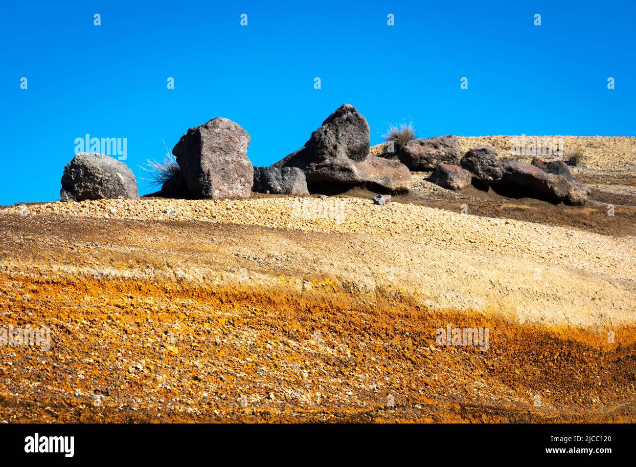 Desert Landscape at the base of Mount Ruapehu, Tongariro National Park ...