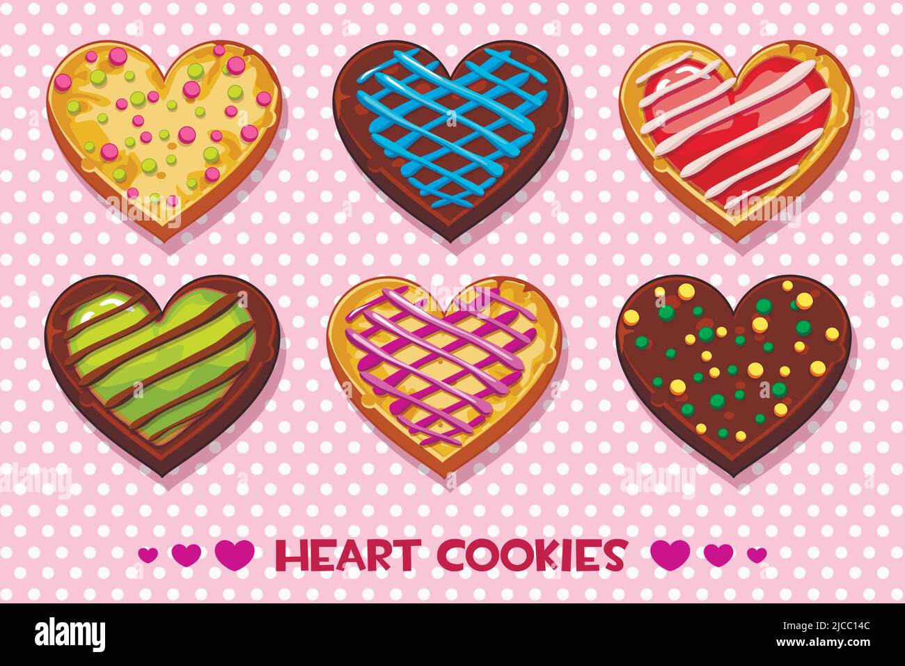 Multi shape cookies Stock Vector Images - Alamy