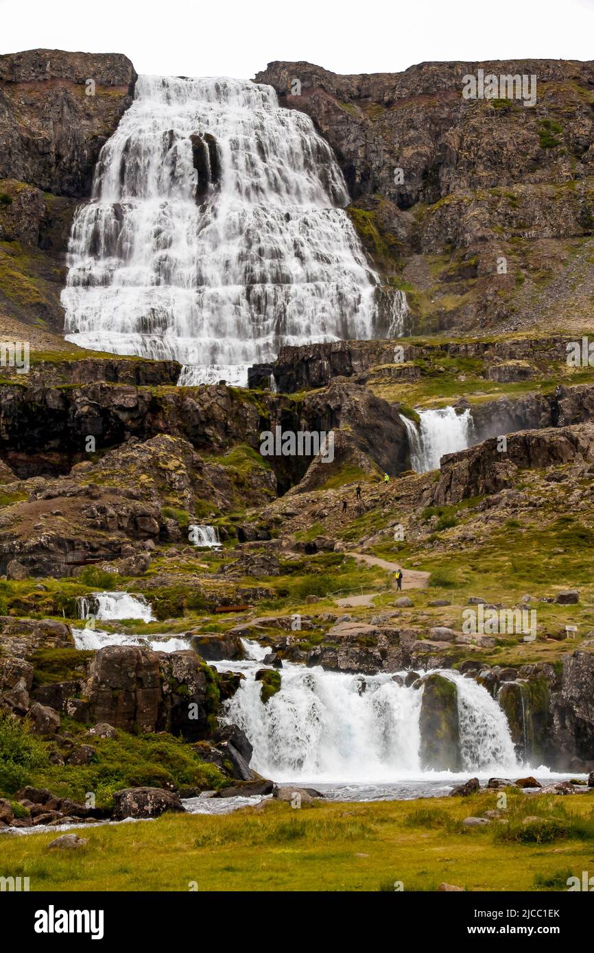 The mighty Dynjandi waterfall. also known as Fjallfoss, a series of ...