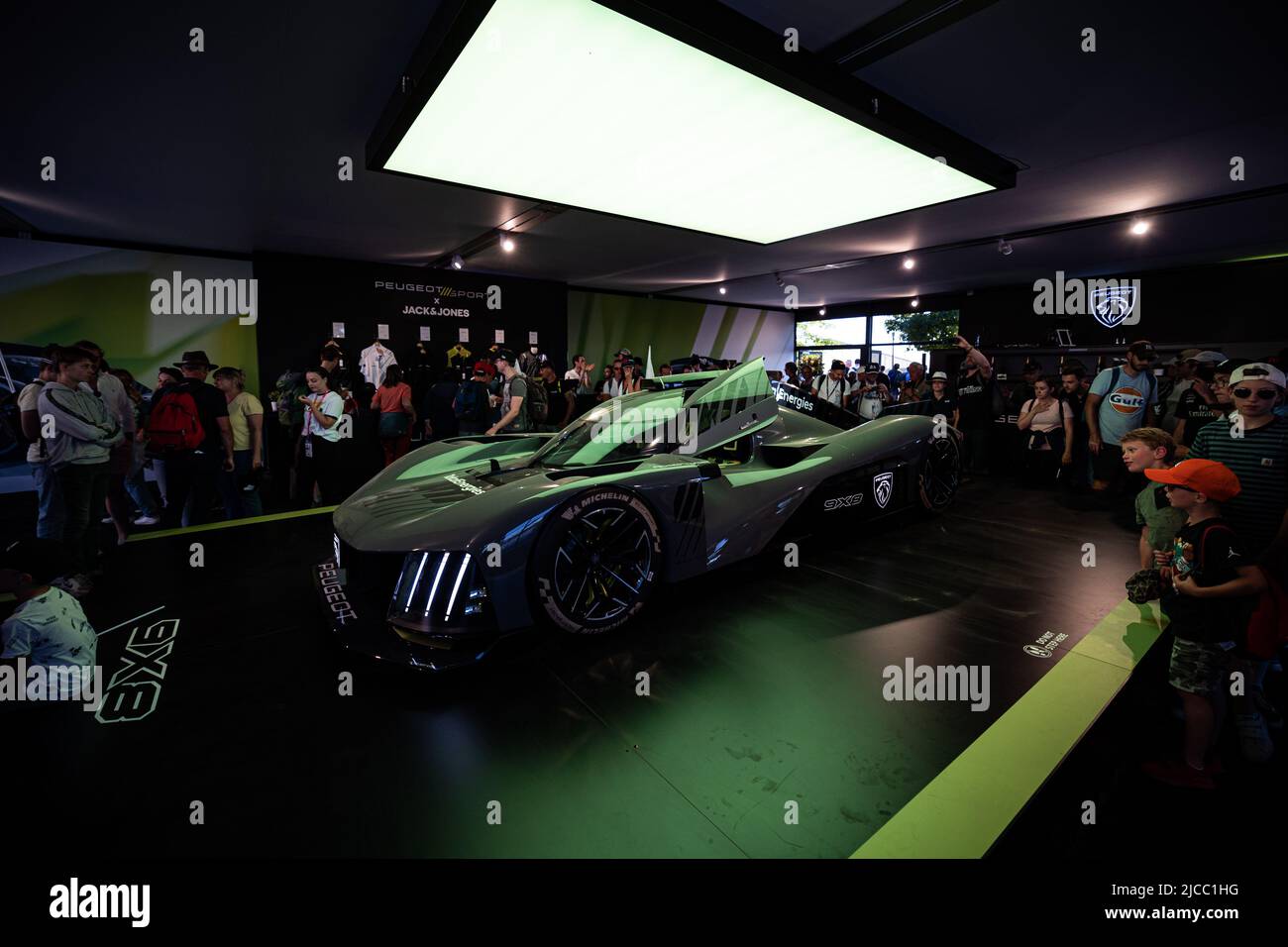 Stand Peugeot, 9x8 during the 2022 24 Hours of Le Mans, 3rd round of ...