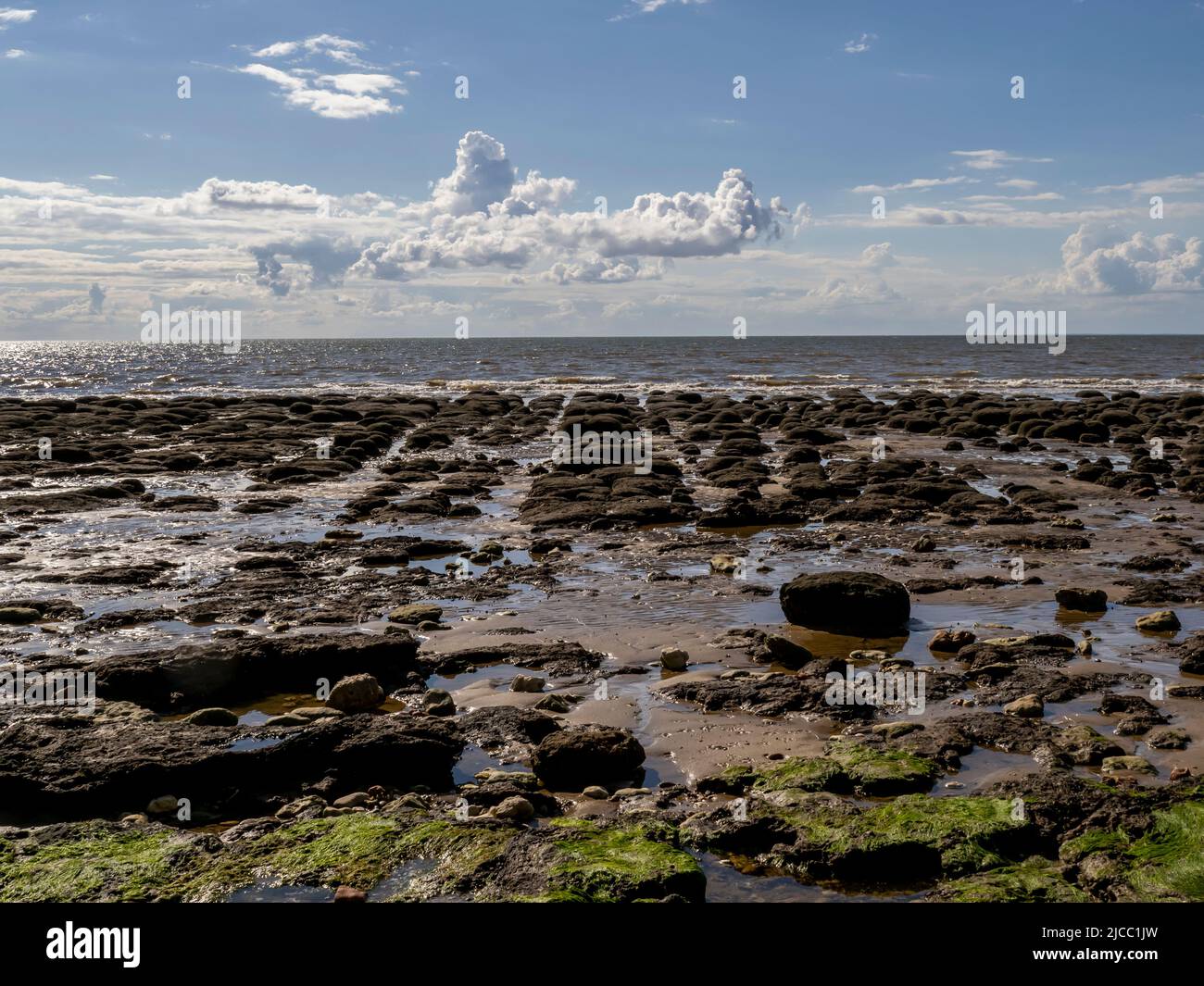 Rocks on beach. Hunstanton. Hunstanton, Norfolk, England Stock Photo ...