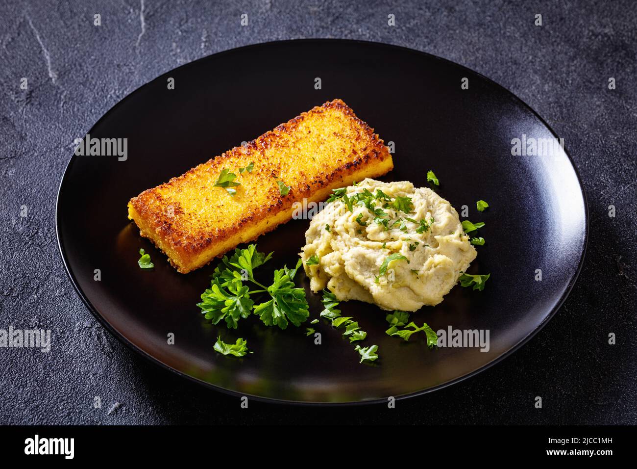 creamed salt cod pate with toasted polenta,, Baccala mantecato, on ...