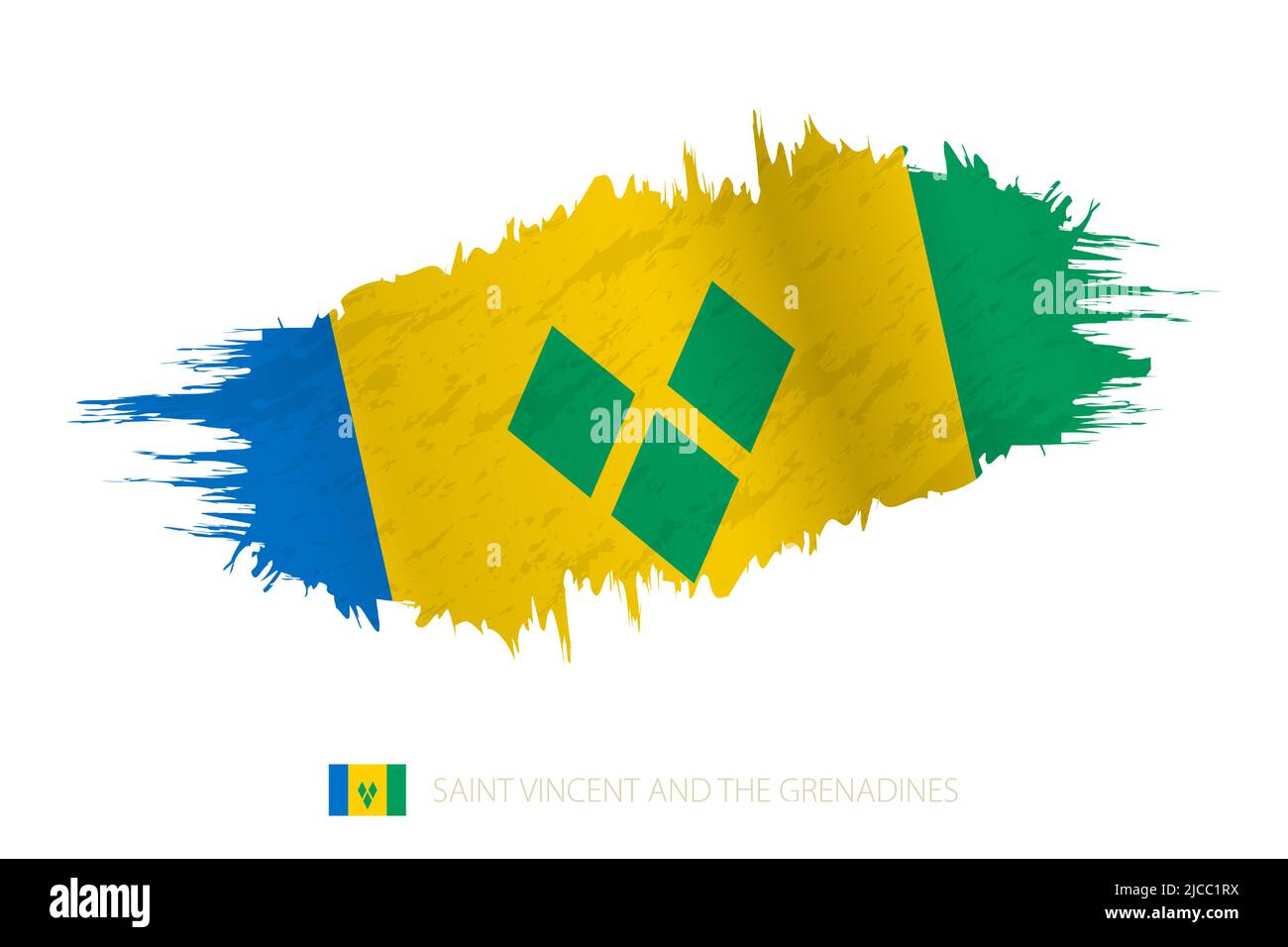 Painted flag saint vincent grenadines Stock Vector Images - Alamy