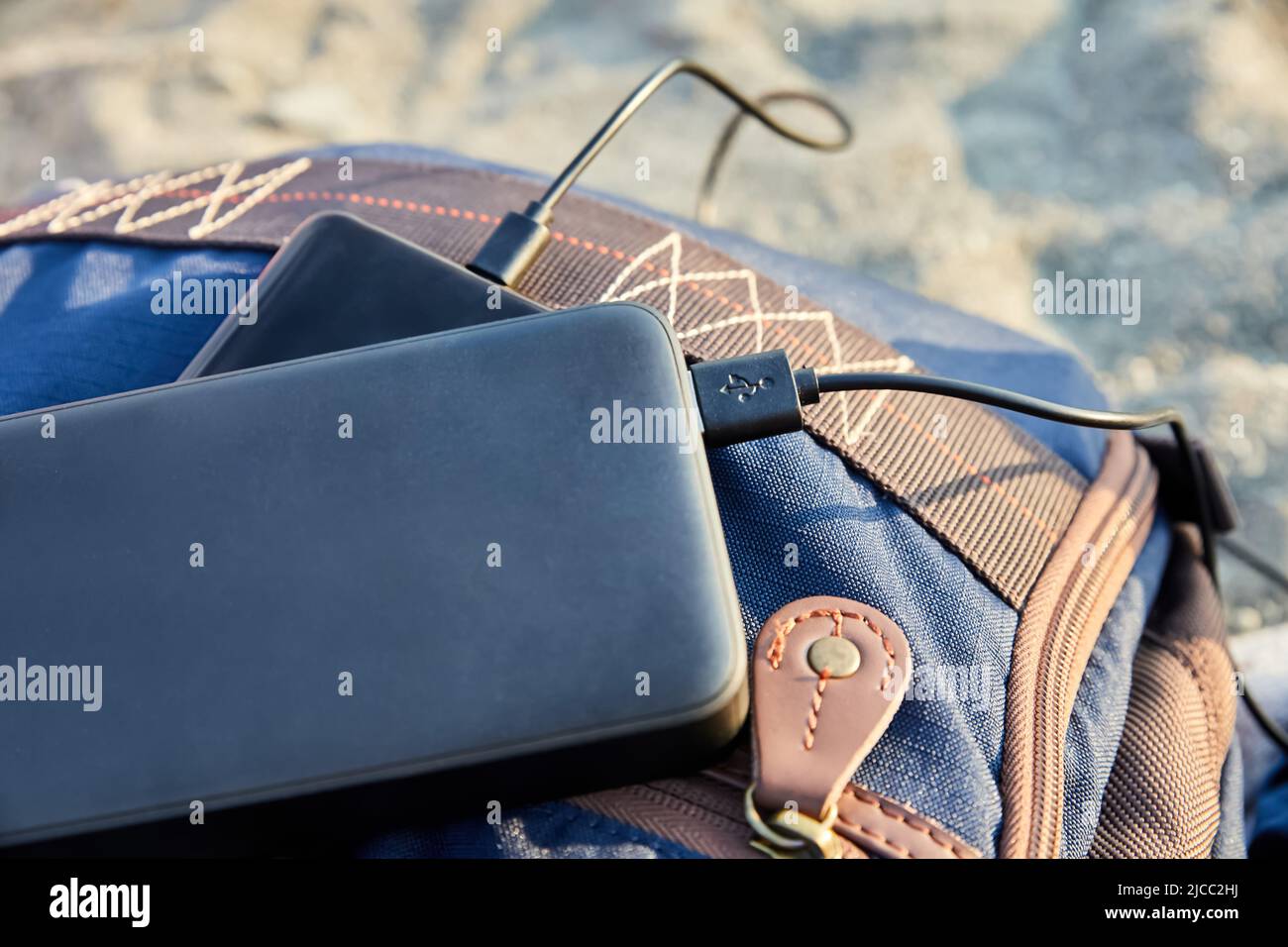 Phone charger backpack hi-res stock photography and images - Alamy