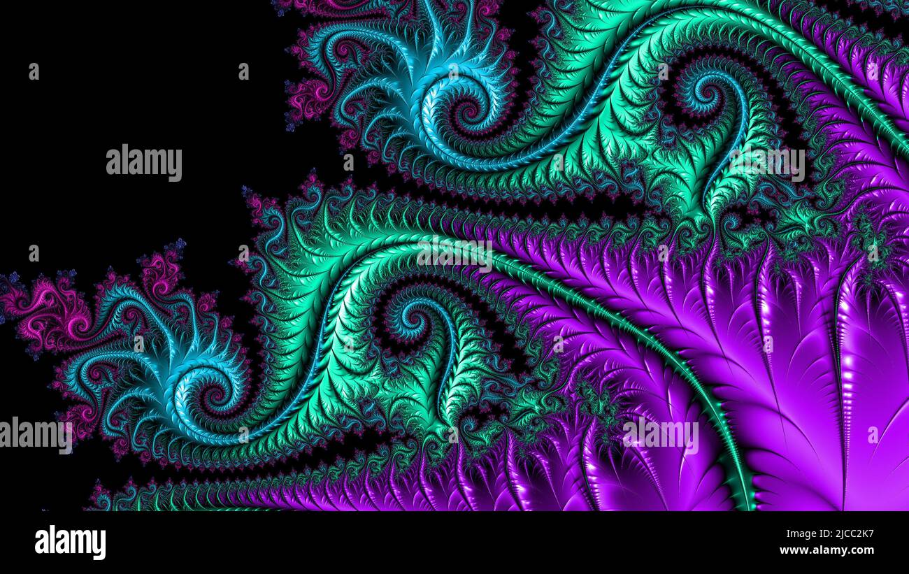 Abstract Computer generated Fractal design. A fractal is a never-ending ...